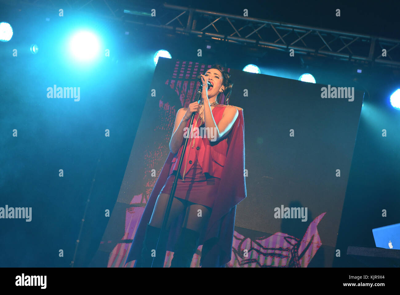 Napoli, Italy. 24th Nov, 2017. Italian singer Nina Zilli performs on ...