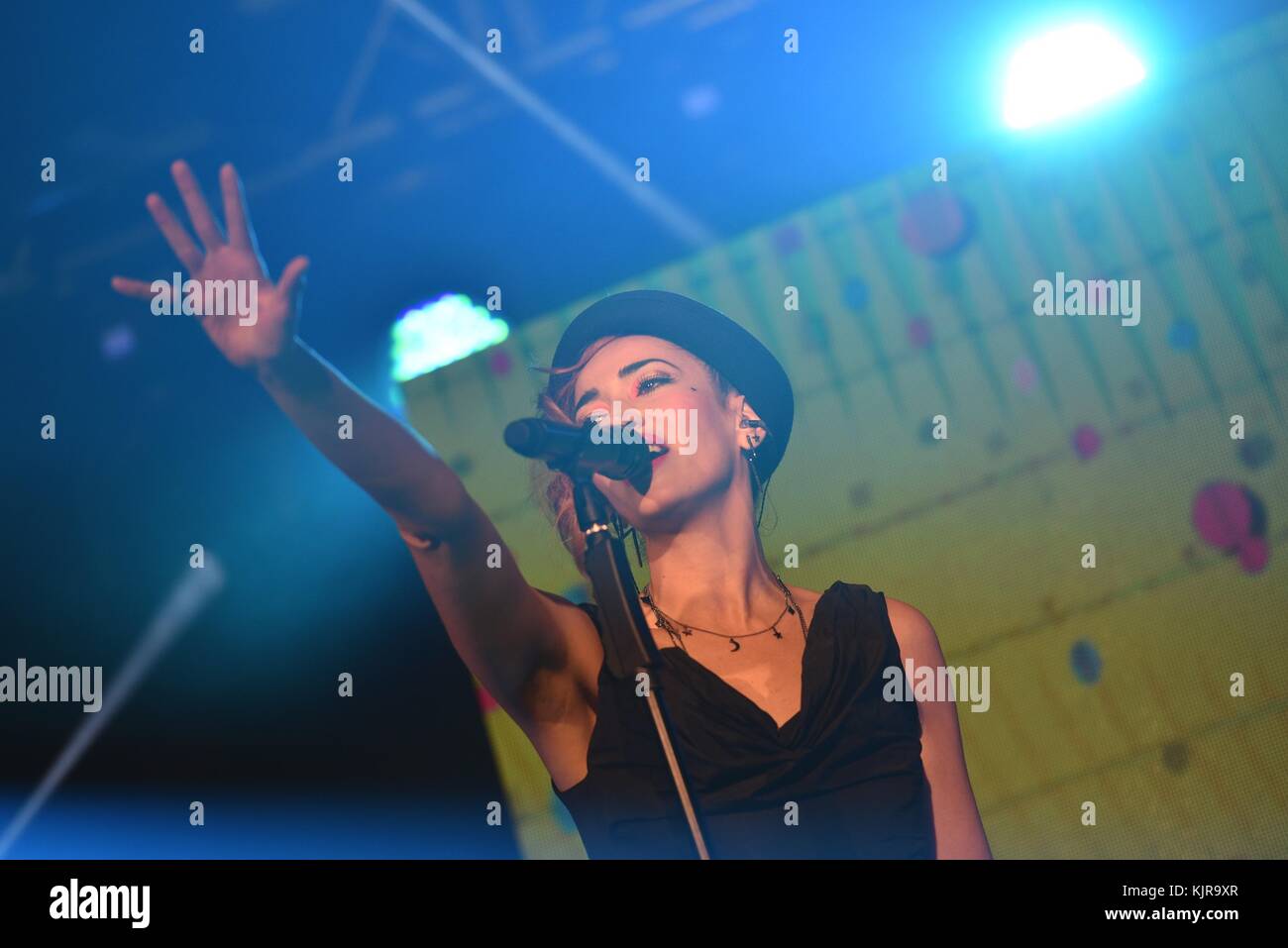 Napoli, Italy. 24th Nov, 2017. Italian singer Nina Zilli performs on ...