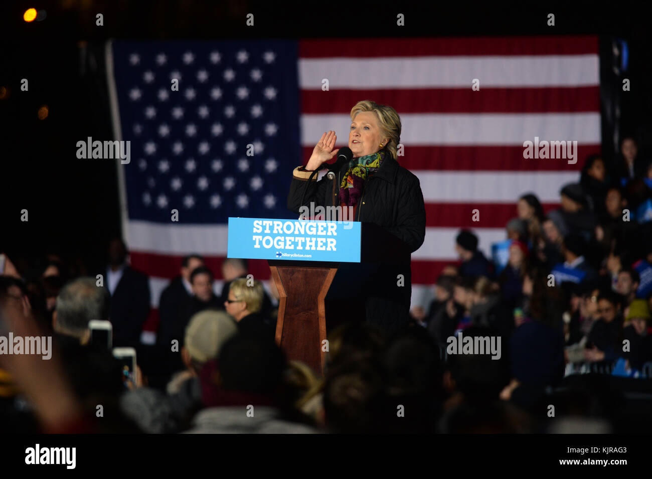 PHILADELPHIA, PA - OCTOBER 22: Tim Kaine and Hillary Clinton campaign ...