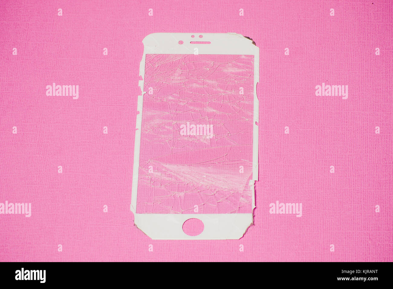 Modern mobile smartphone with broken screen color Stock Photo - Alamy