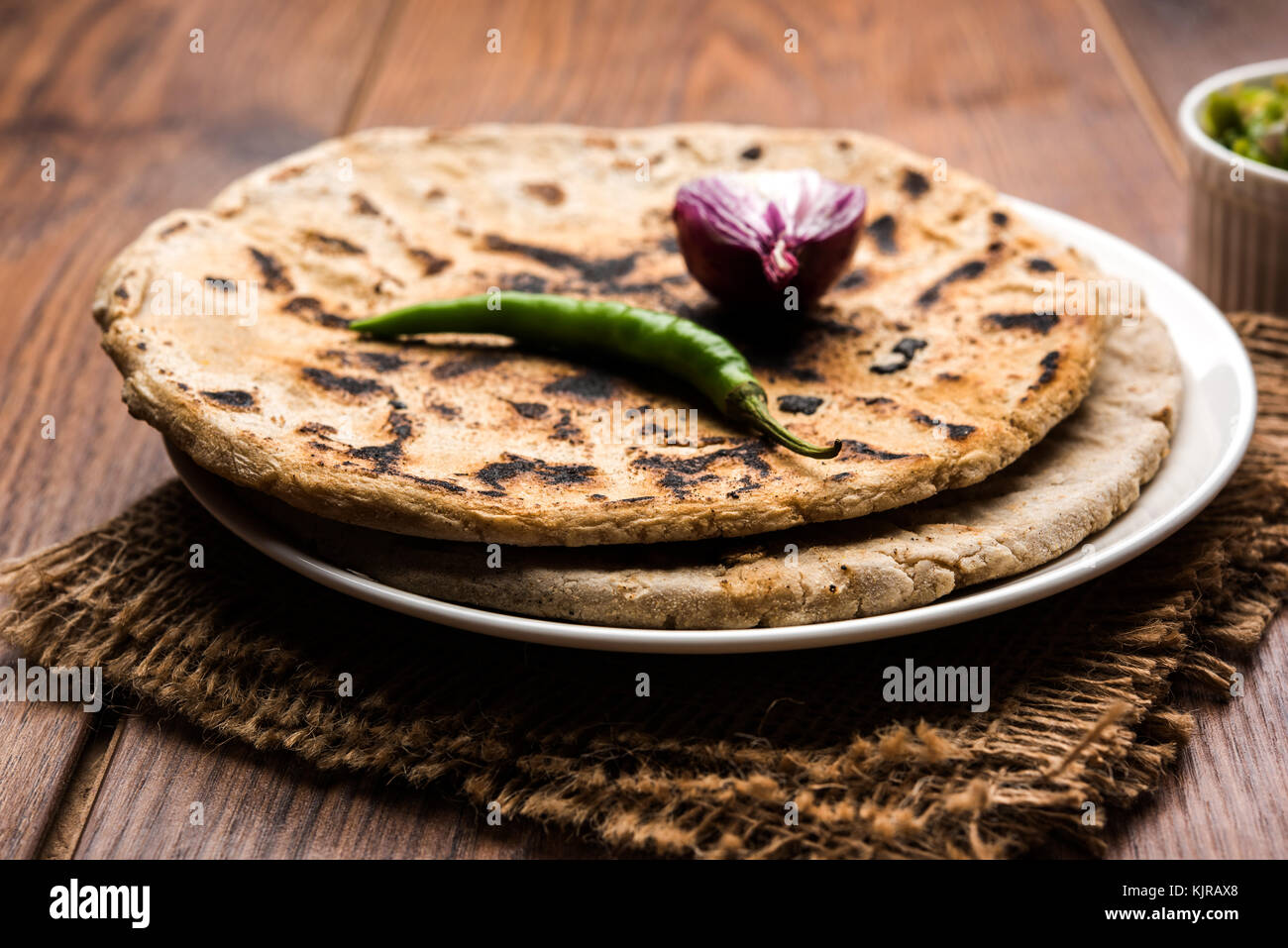 Bajra roti or Jowar Roti or Indian bread made using Bajra or Jowar ...