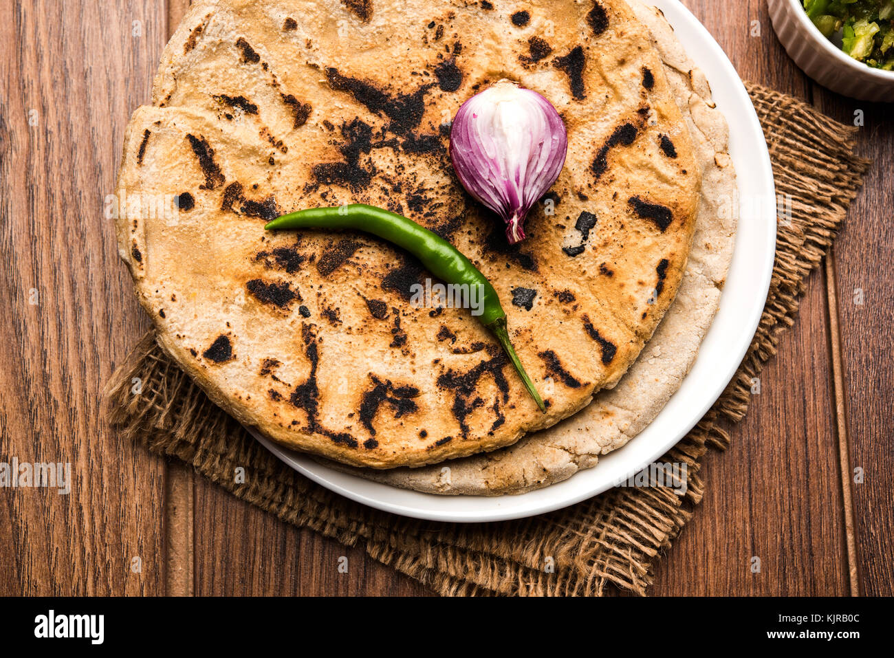 Bajra roti or Jowar Roti or Indian bread made using Bajra or Jowar ...