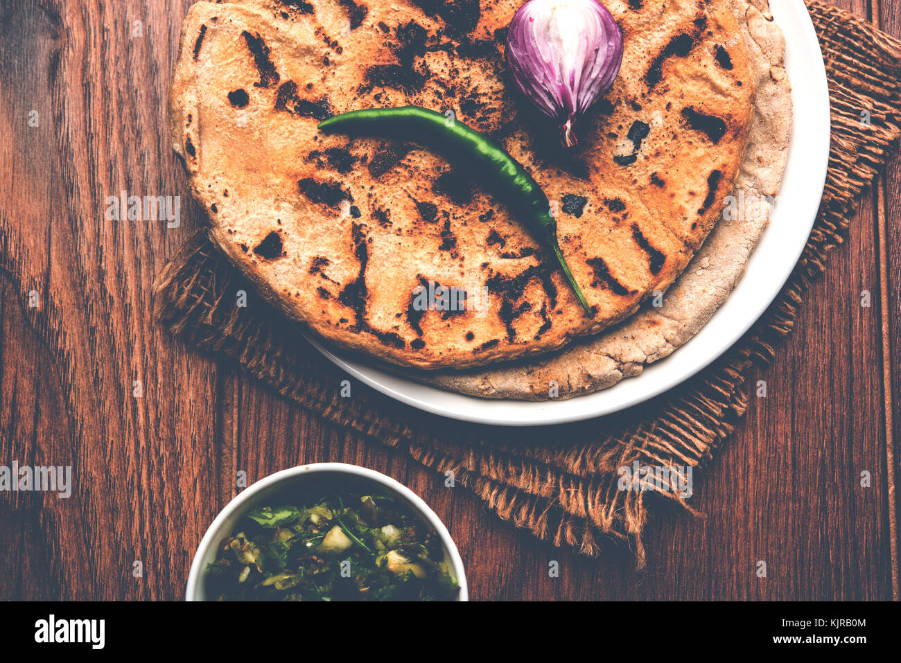Bajra roti or Jowar Roti or Indian bread made using Bajra or Jowar ...