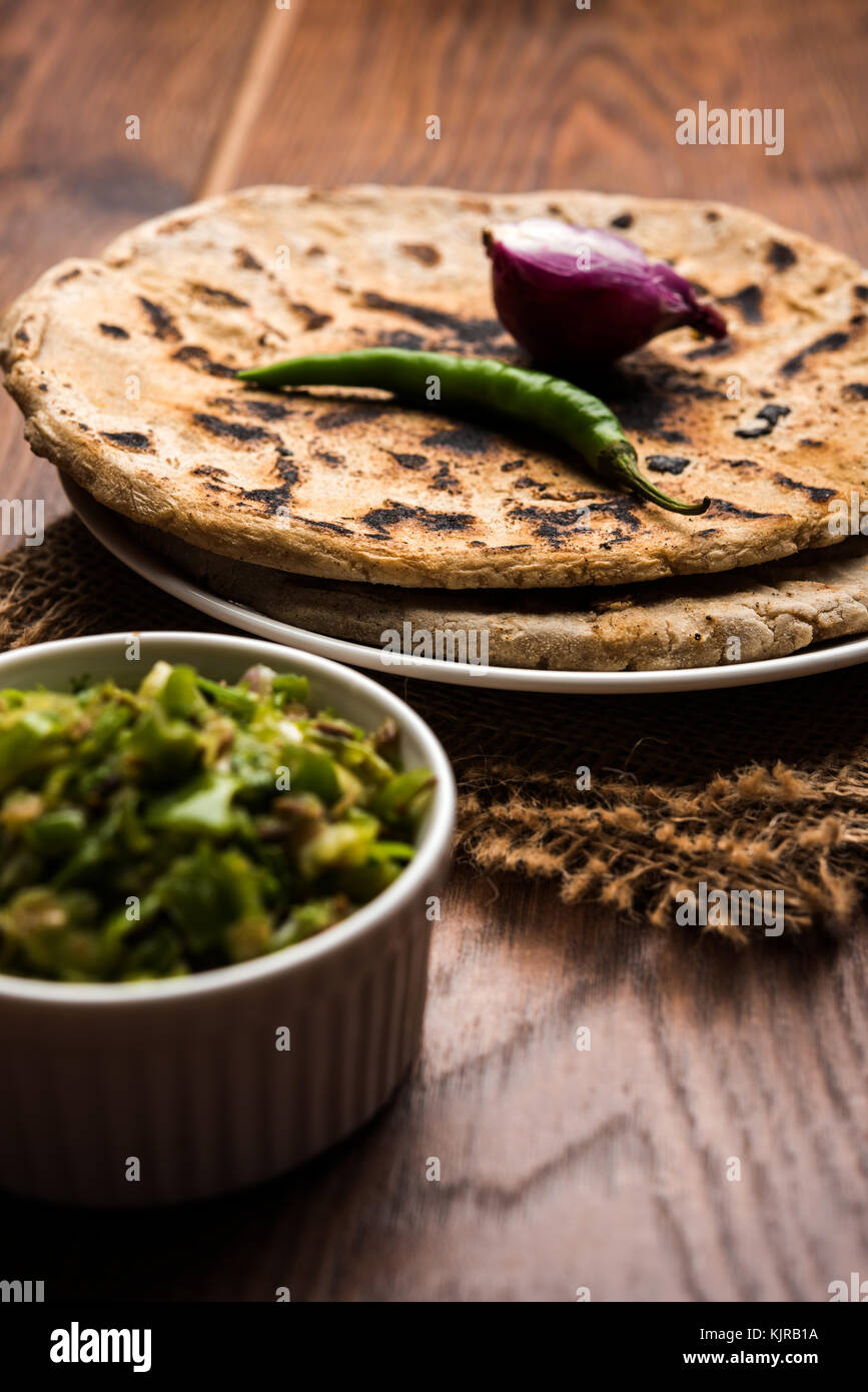 Bajra roti or Jowar Roti or Indian bread made using Bajra or Jowar ...