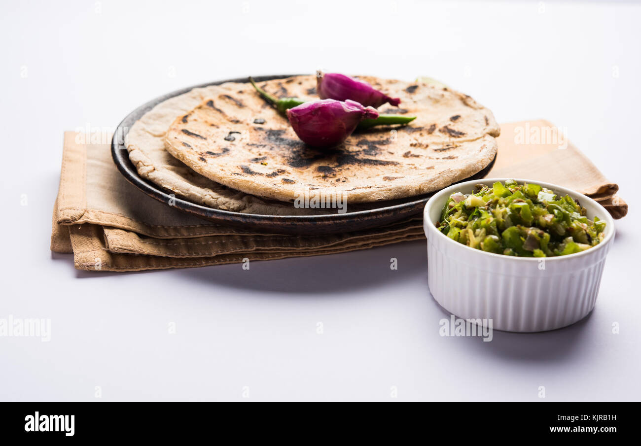 Bajra roti or Jowar Roti or Indian bread made using Bajra or Jowar ...