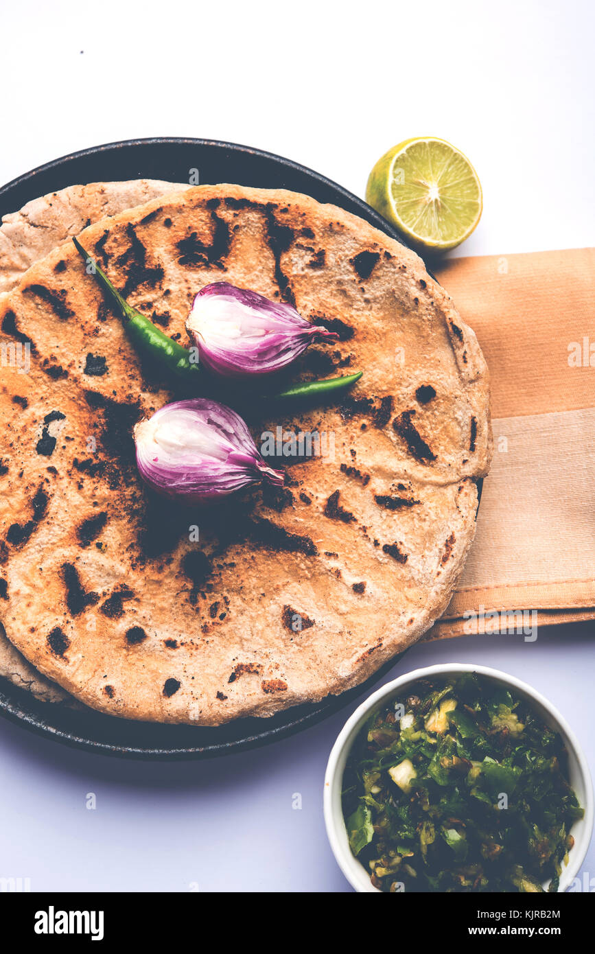 Bajra roti or Jowar Roti or Indian bread made using Bajra or Jowar ...