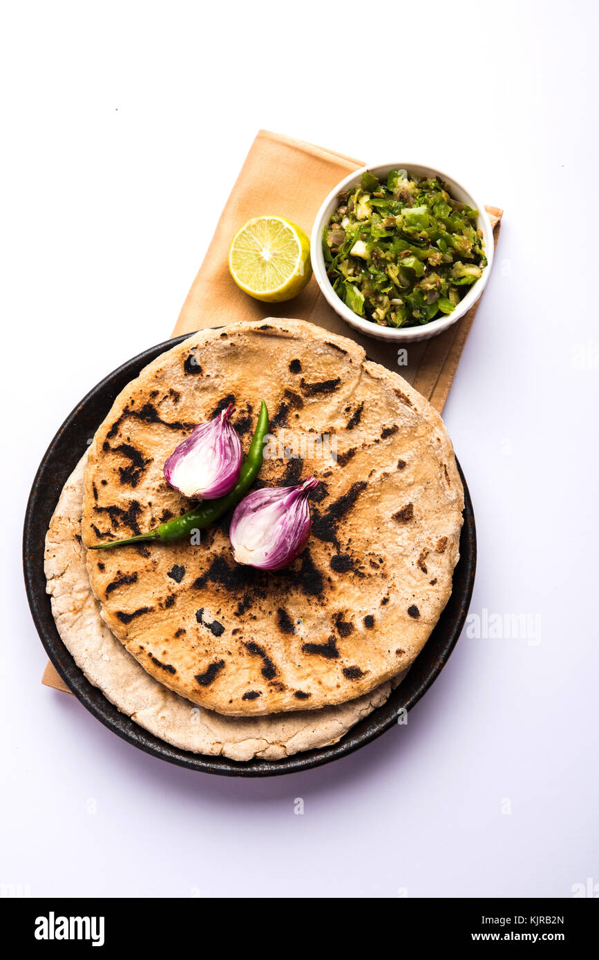Bajra roti or Jowar Roti or Indian bread made using Bajra or Jowar ...