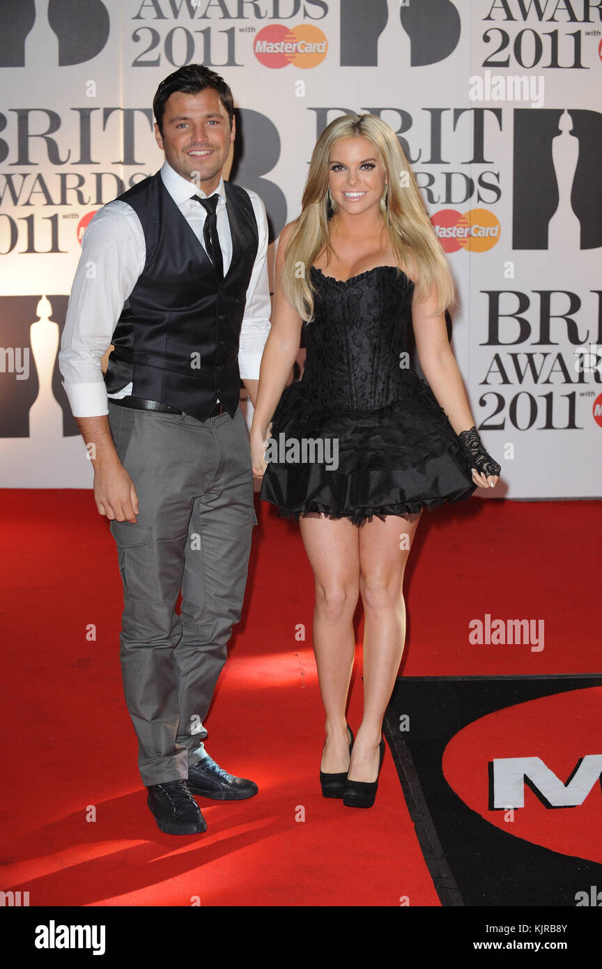 LONDON, ENGLAND - FEBRUARY 15: Kayla Collins; Mark Wright arrives at ...