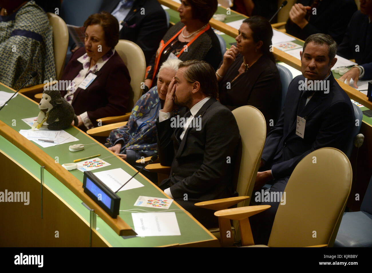 NEW YORK, NY - SEPTEMBER 16: Leonardo DiCaprio at the UN messengers of ...