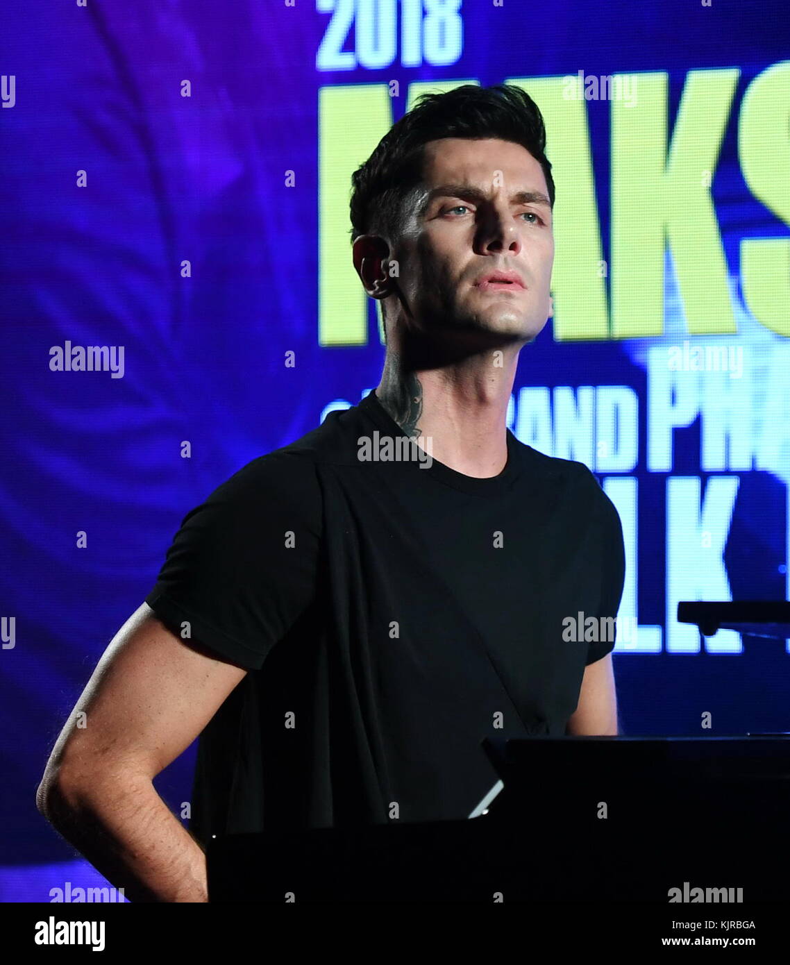 Croatian pianist Maksim Mrvica performs during a launch event for '2018 ...