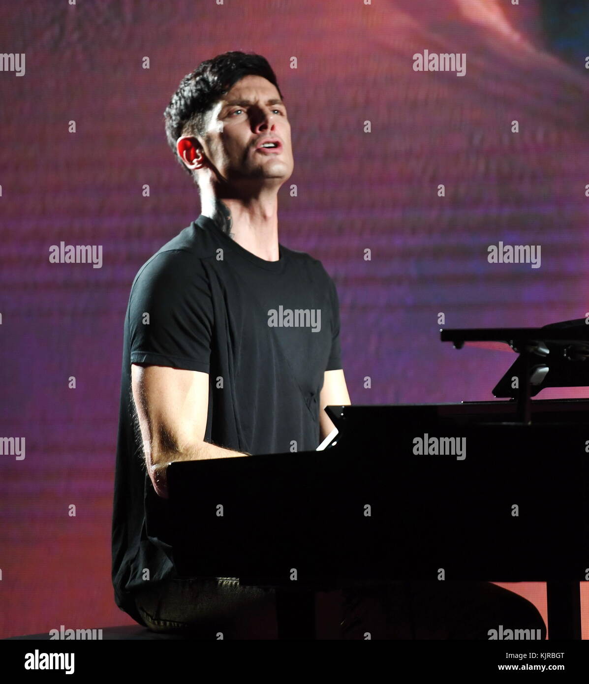 Croatian pianist Maksim Mrvica performs during a launch event for '2018 ...