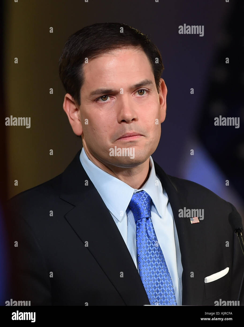 MIAMI, FL - APRIL 13: U.S. Sen. Marco Rubio (R-FL) stands with his wife ...