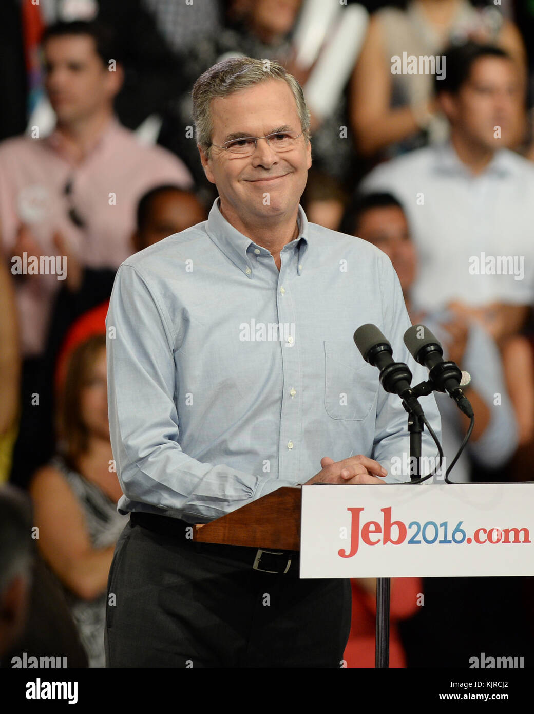 Miami Fl June 15 Former Florida Governor Jeb Bush Announces His