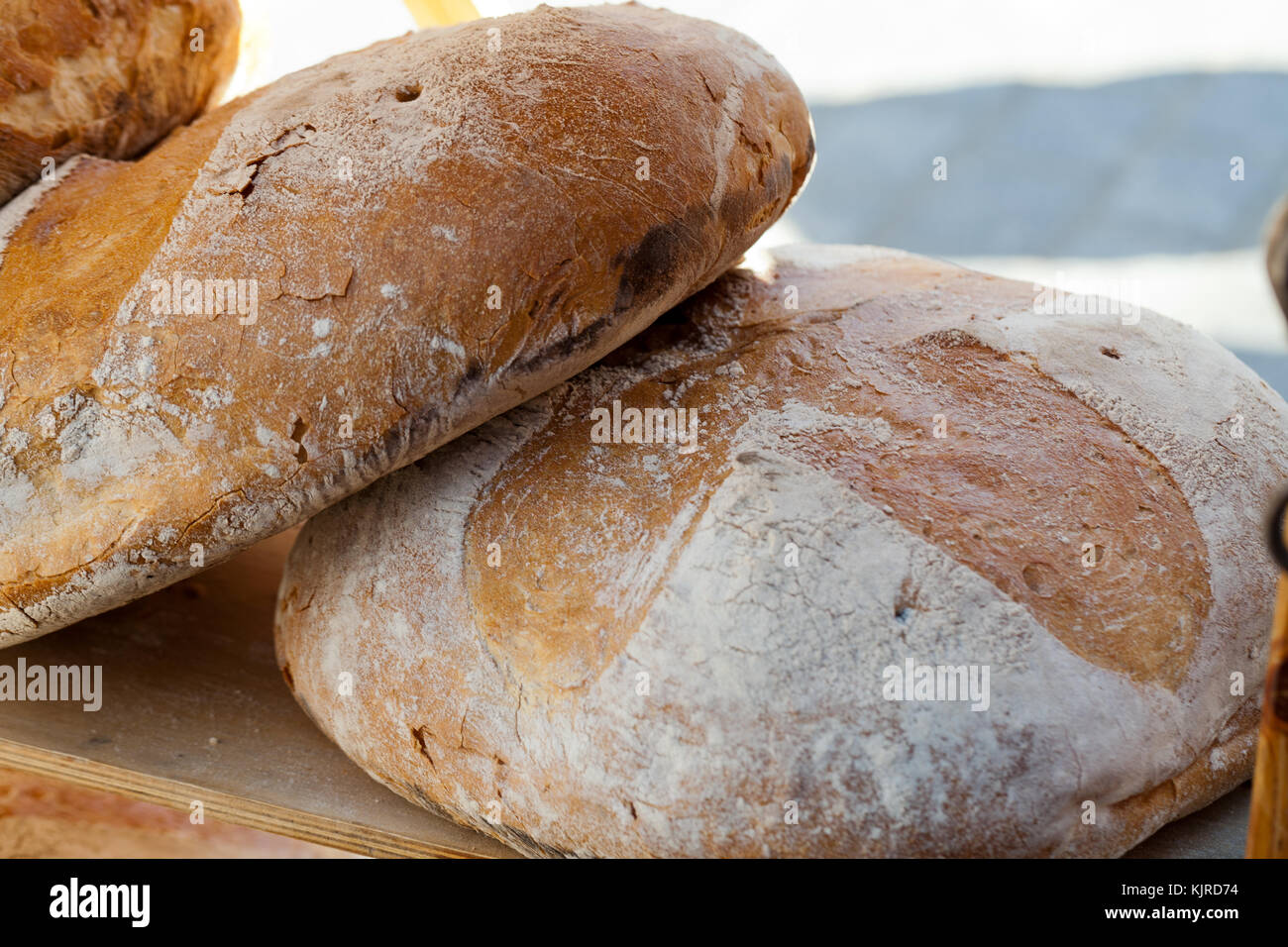 large loaves of bread traditionally roasted Stock Photo - Alamy