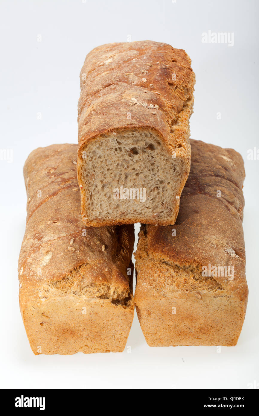 large loaves of bread traditionally roasted Stock Photo - Alamy