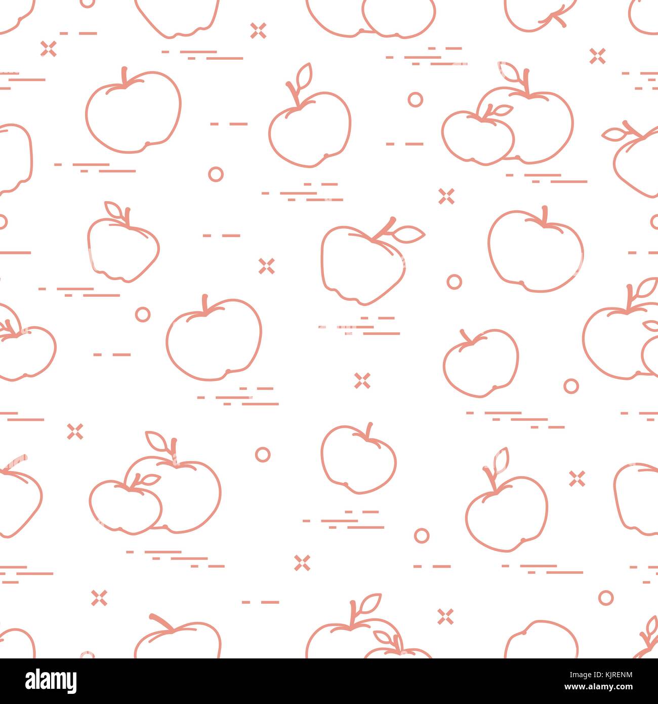 Apples juicy fruit. Seamless pattern. Design for announcement ...