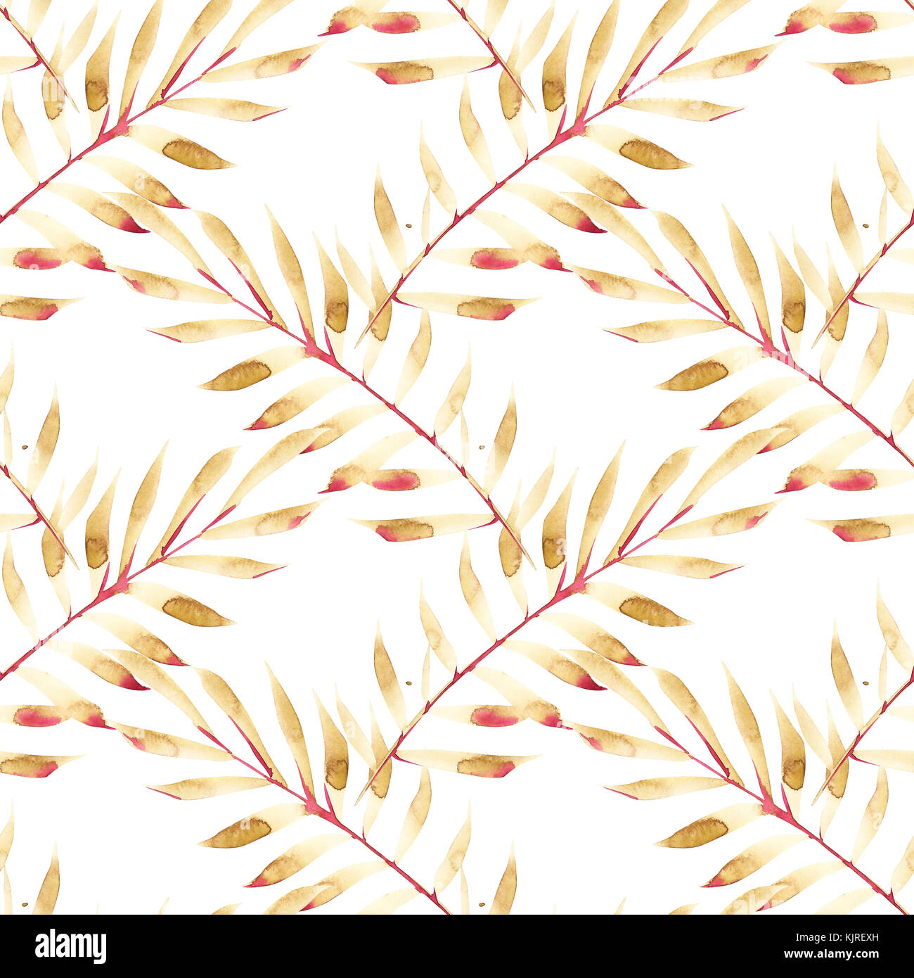 Seamless summer pattern with watercolor flowers handmade Stock Photo ...