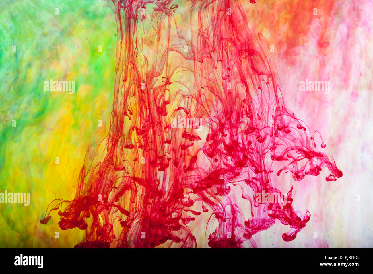 Acrylic colors and ink in water. Abstract background Stock Photo - Alamy
