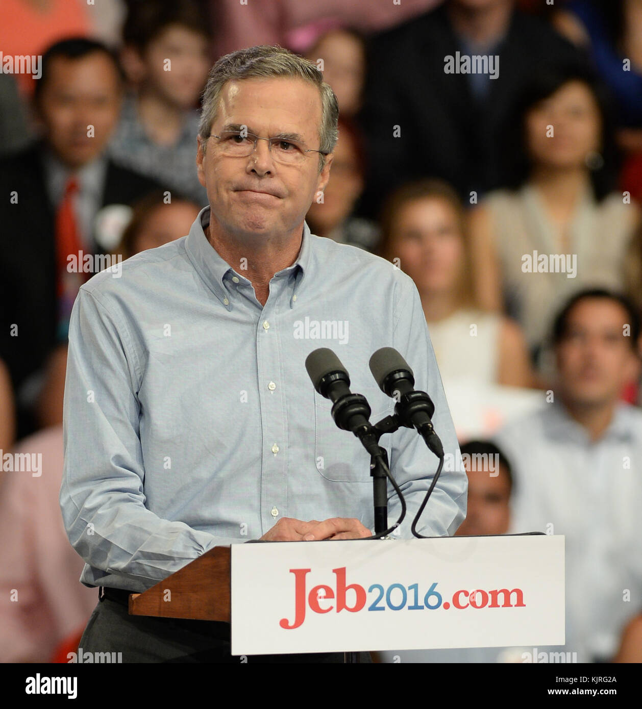 MIAMI, FL - JUNE 15: Former Florida Governor Jeb Bush on stage to ...