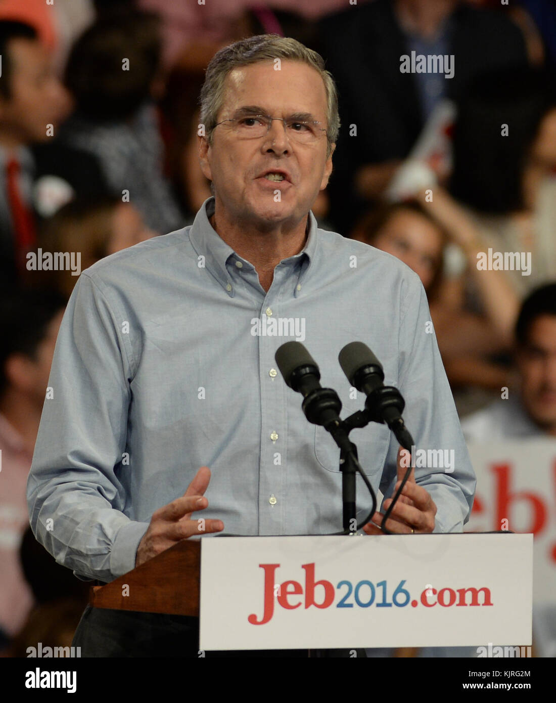 MIAMI, FL - JUNE 15: Former Florida Governor Jeb Bush on stage to ...
