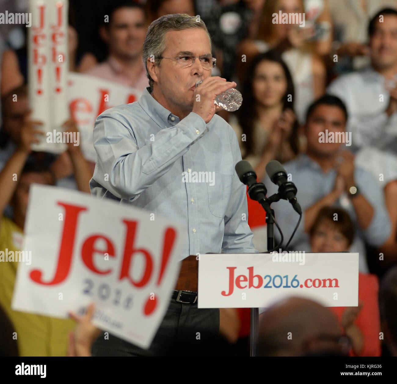 MIAMI, FL - JUNE 15: Former Florida Governor Jeb Bush on stage to ...