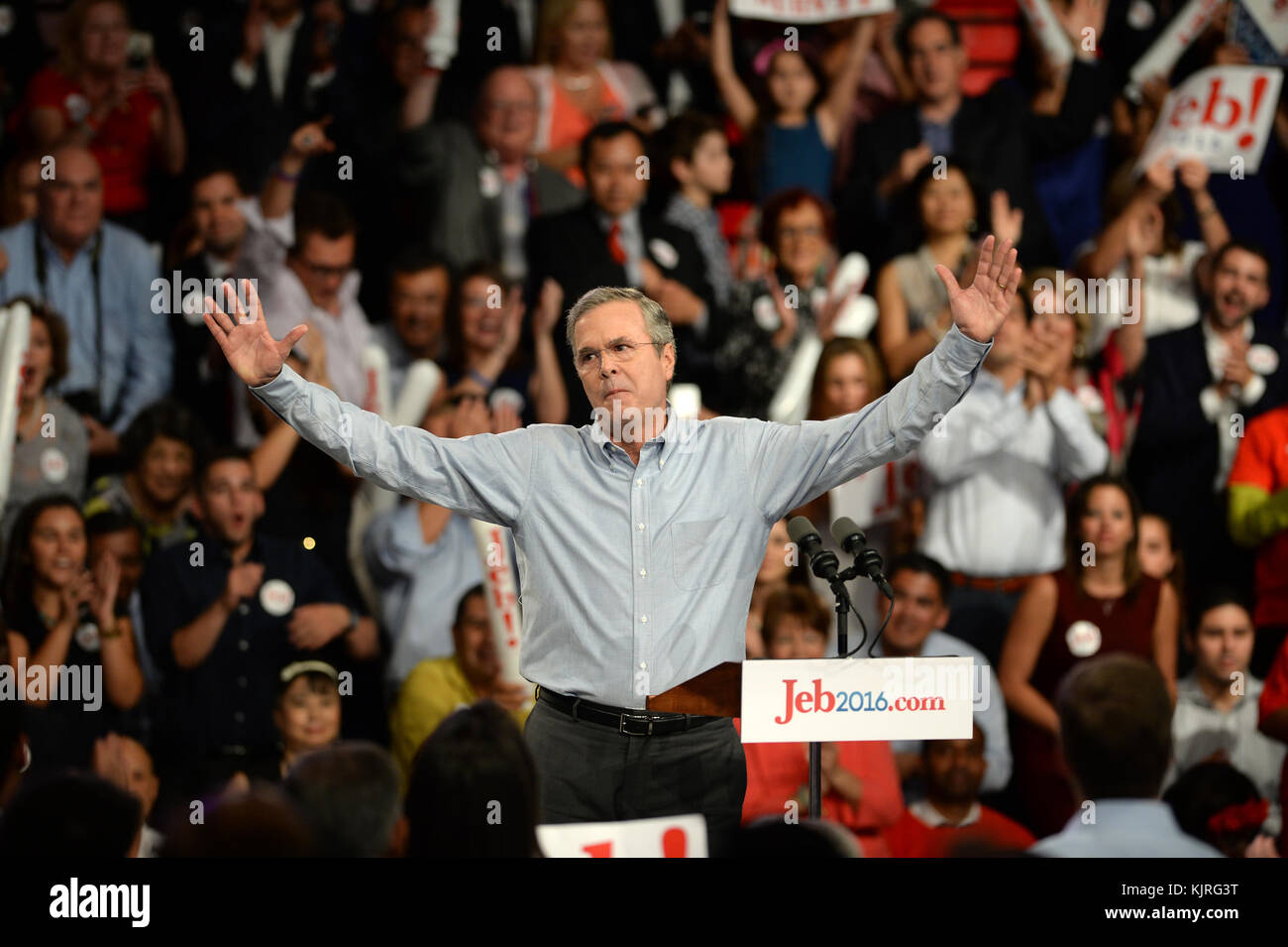 MIAMI, FL - JUNE 15: Former Florida Governor Jeb Bush on stage to ...