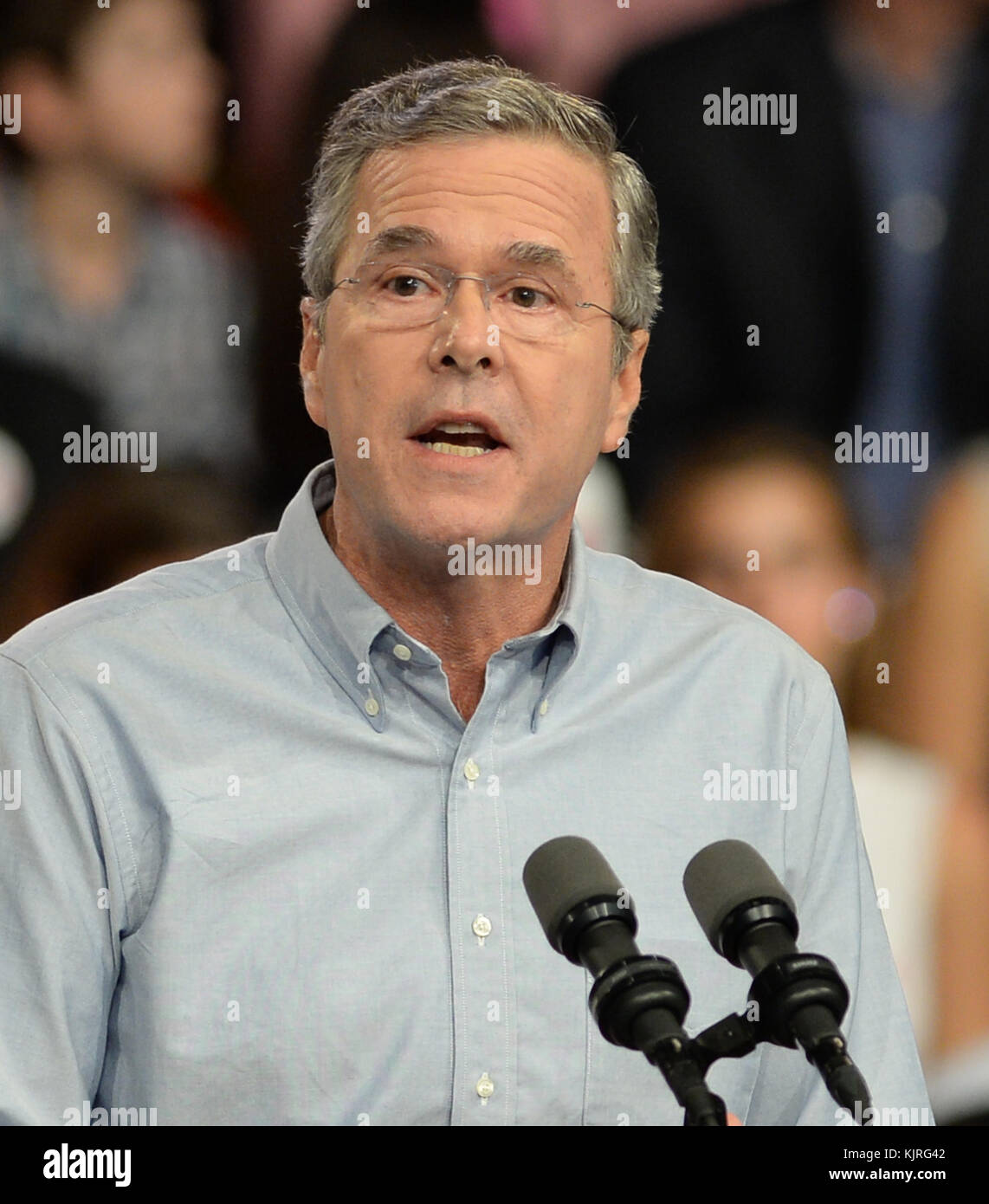 MIAMI, FL - JUNE 15: Former Florida Governor Jeb Bush on stage to ...