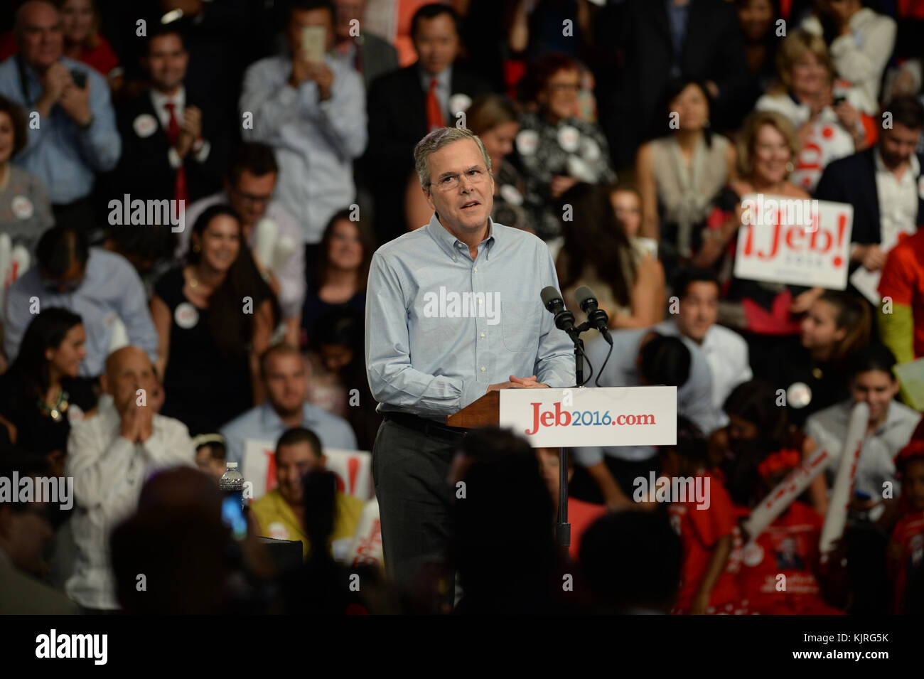 MIAMI, FL - JUNE 15: Former Florida Governor Jeb Bush on stage to ...