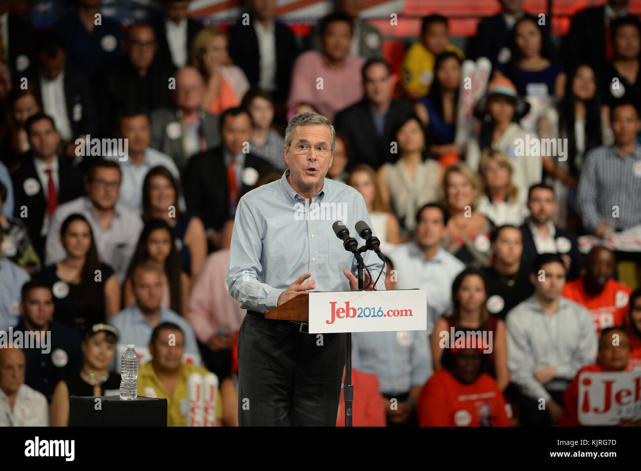 MIAMI, FL - JUNE 15: Former Florida Governor Jeb Bush on stage to ...