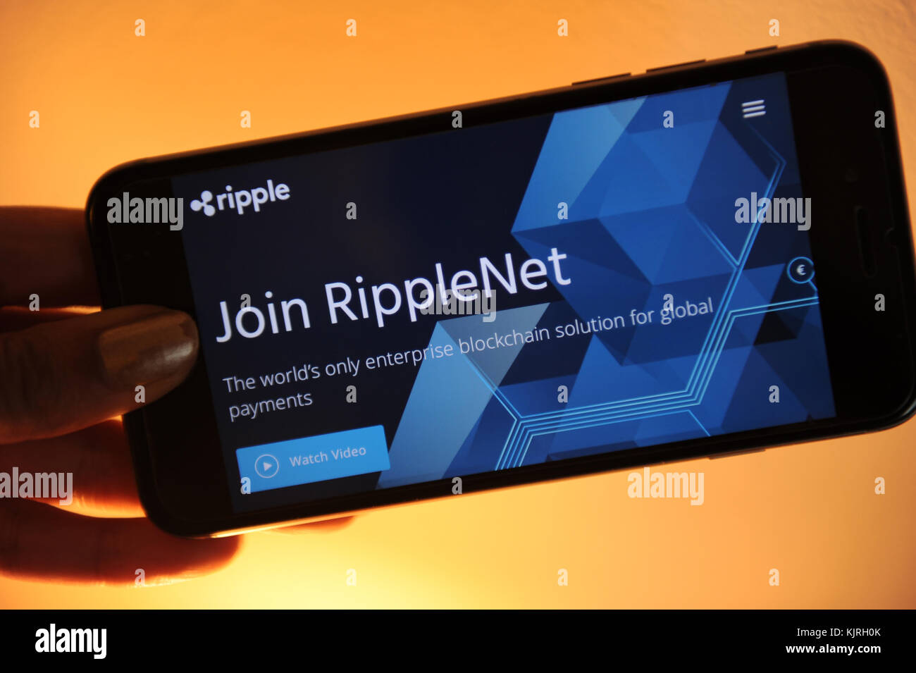 Blue ripple logo hi-res stock photography and images - Alamy