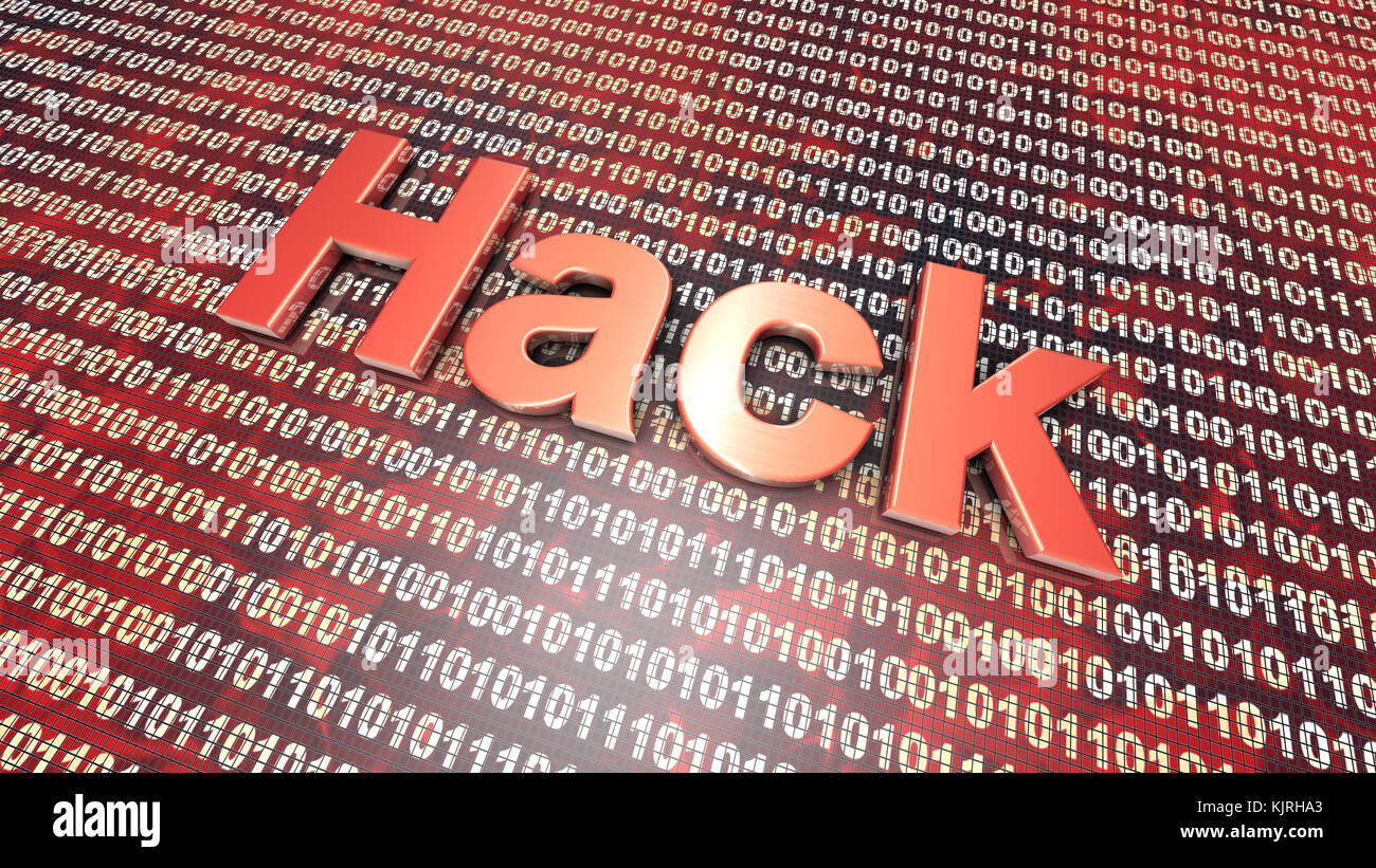 Digital Hack. 3D rendered background Stock Photo - Alamy