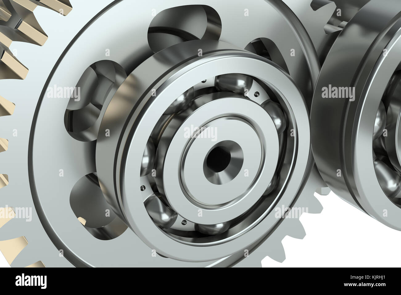 Cog gears mechanism concept. 3d illustration Stock Photo - Alamy