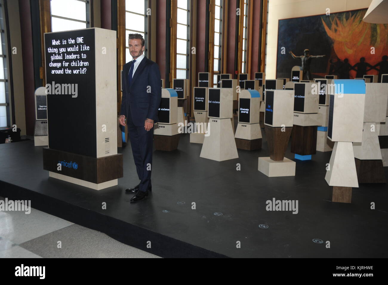 NEW YORK, NY - SEPTEMBER 24: UNICEF Goodwill Ambassador David Beckham ...