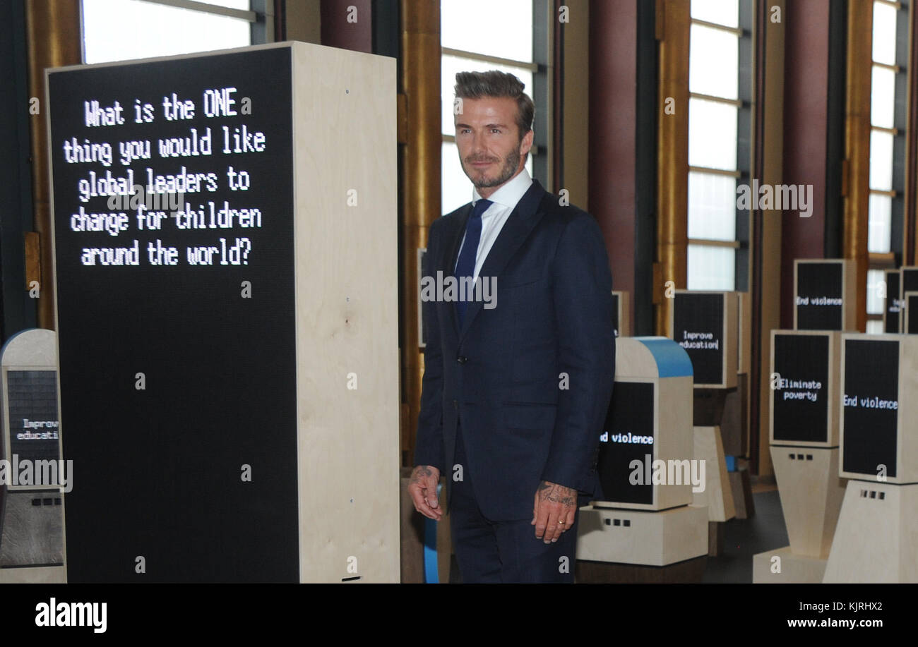 NEW YORK, NY - SEPTEMBER 24: UNICEF Goodwill Ambassador David Beckham ...