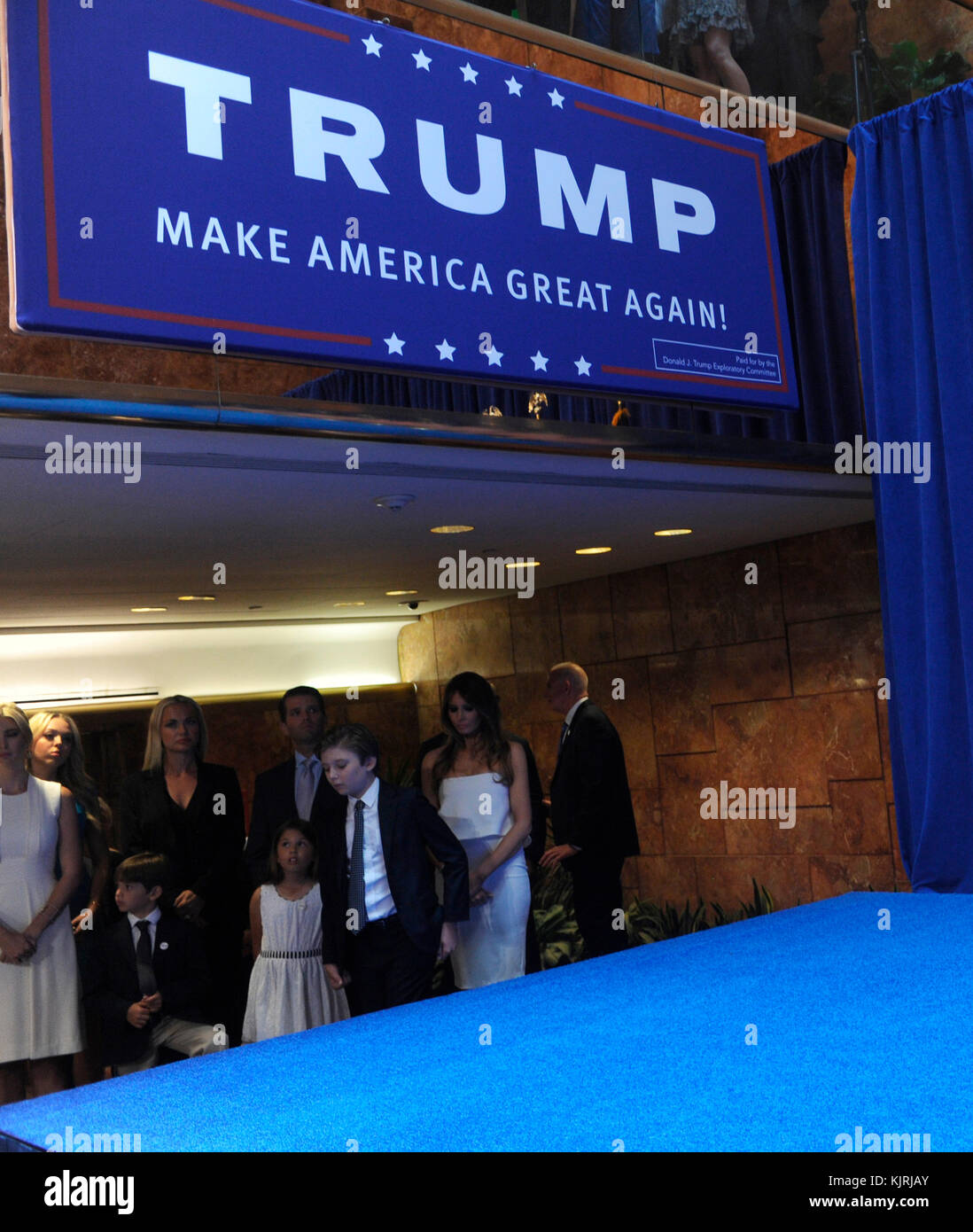 NEW YORK, NY - JUNE 16: Donald Trump makes presidential announcement at ...