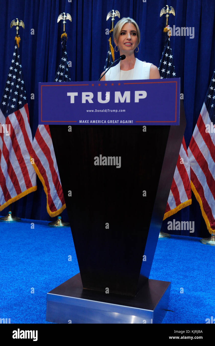 NEW YORK, NY - JUNE 16: Ivanka Trump makes presidential announcement at ...