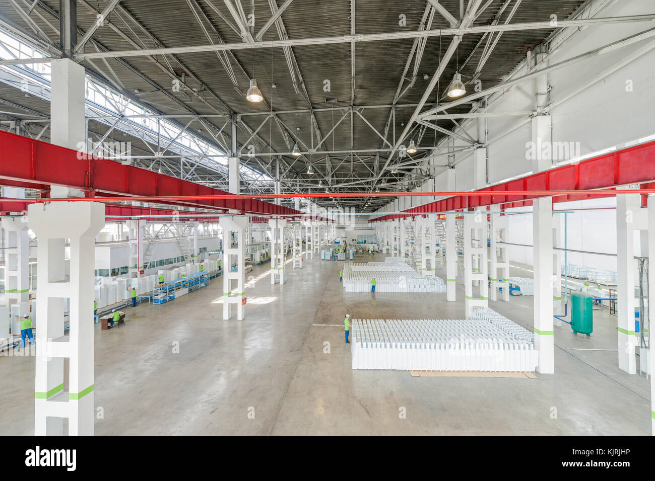 production of refrigerators at the factory. finished forms of ...