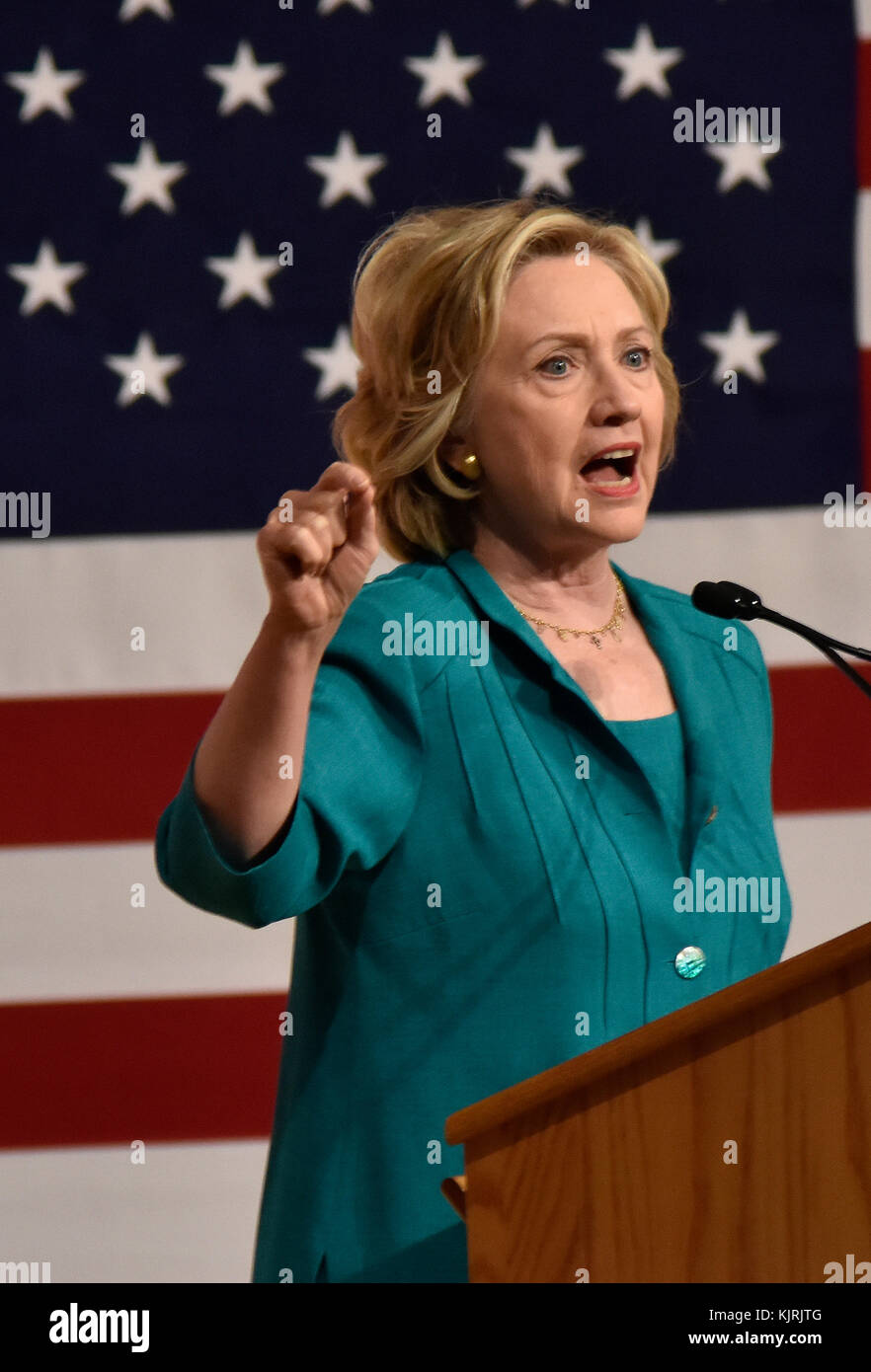 Hillary clinton speaks at florida international universiy hi-res stock ...