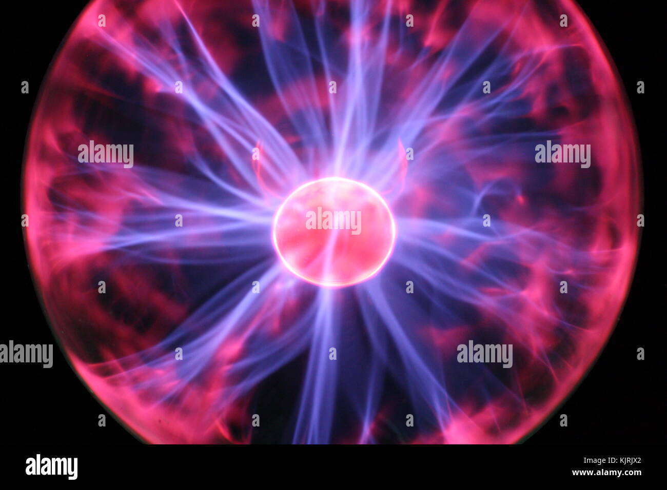 Plasma globe or tesla ball lamp Stock Photo - Alamy
