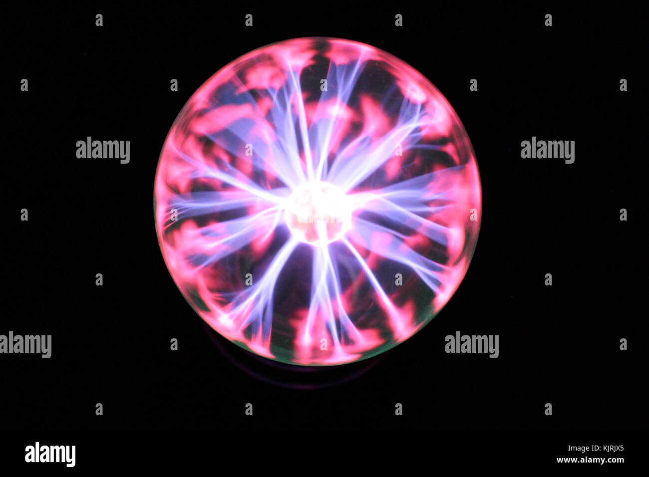 Plasma globe or tesla ball lamp Stock Photo - Alamy