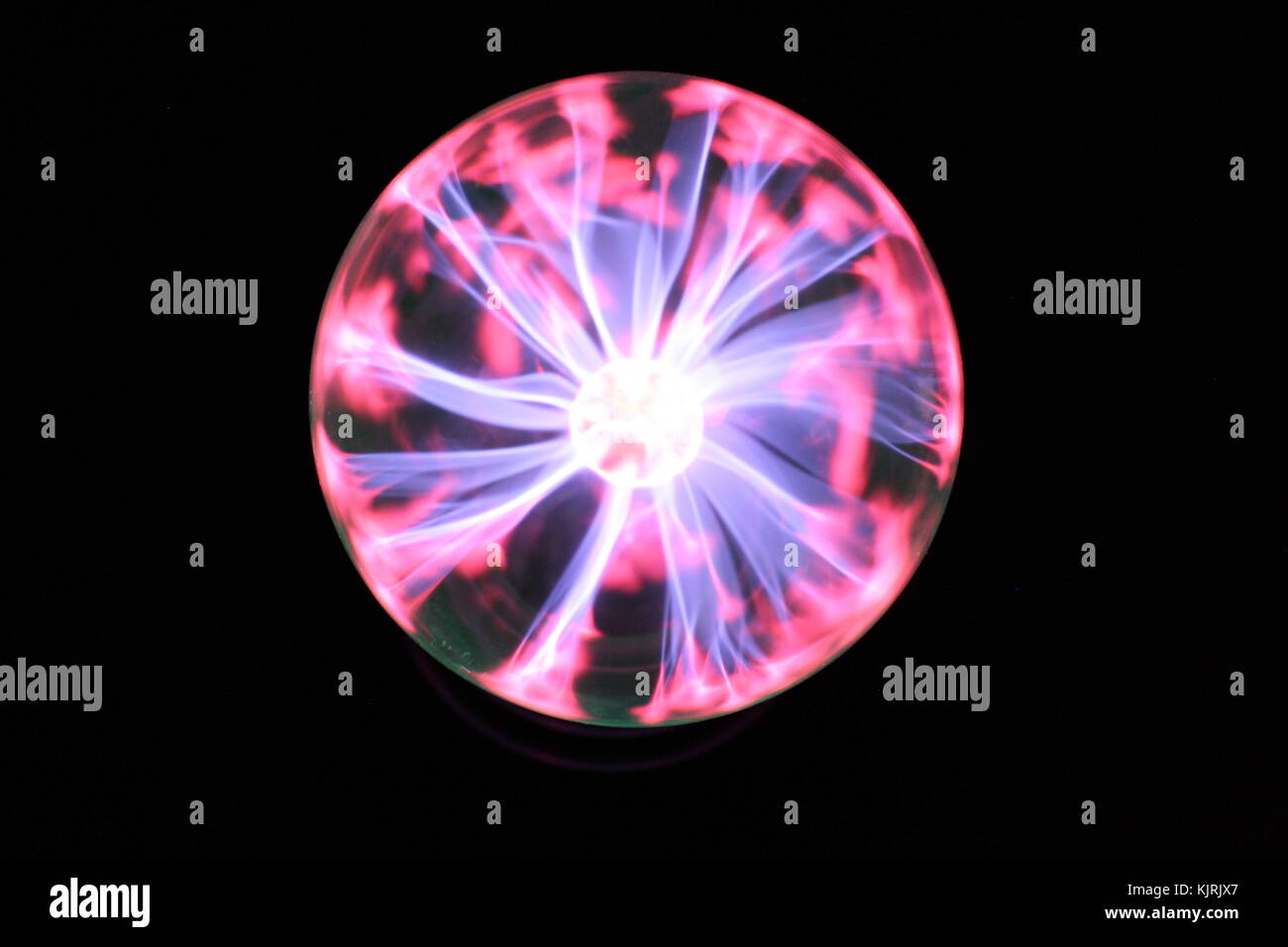 Plasma globe or tesla ball lamp Stock Photo - Alamy
