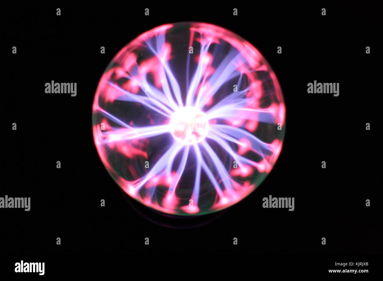 Plasma globe or tesla ball lamp Stock Photo - Alamy