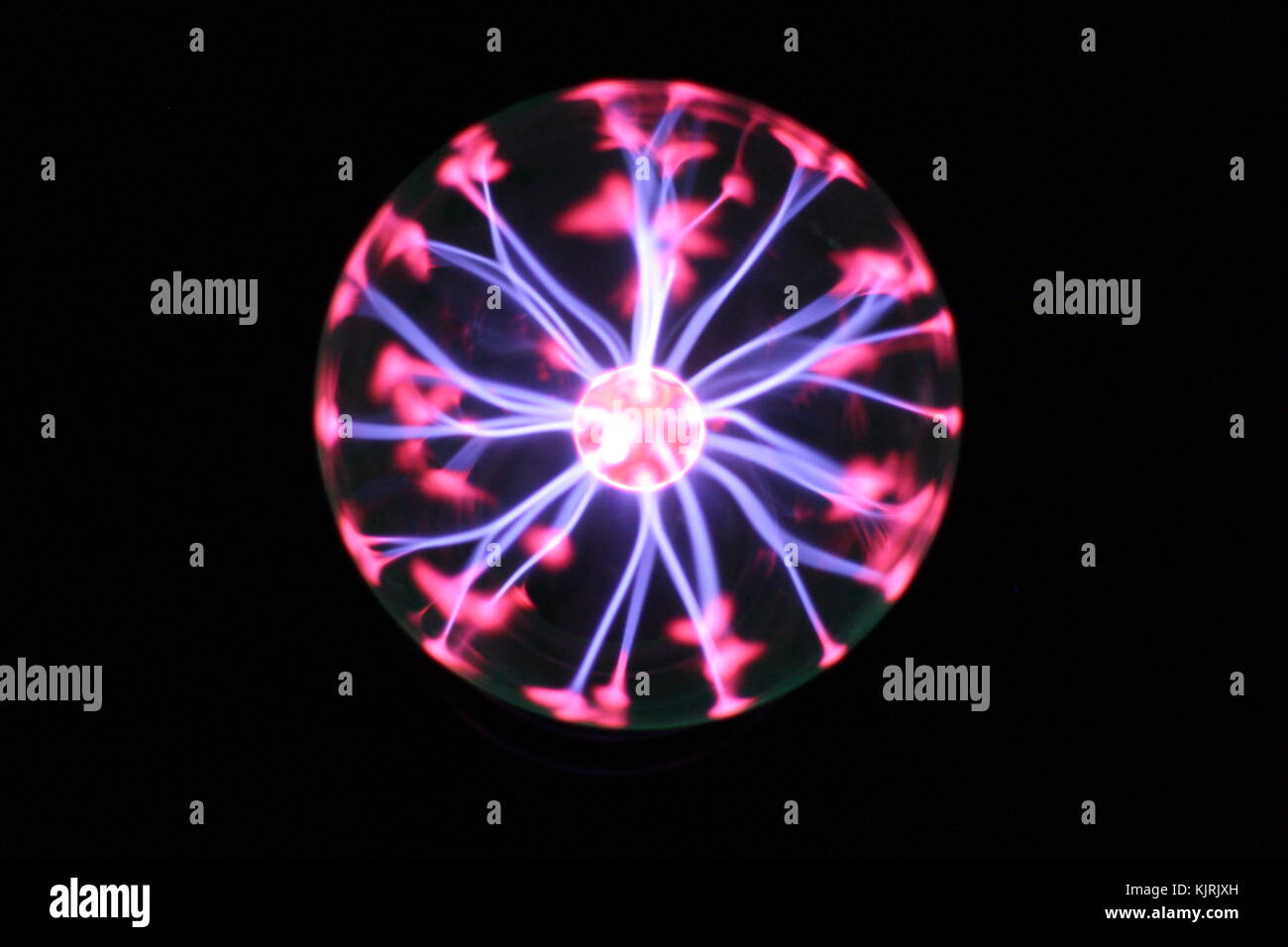 Plasma globe or tesla ball lamp Stock Photo - Alamy