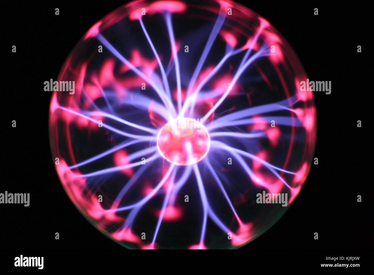 Plasma globe or tesla ball lamp Stock Photo - Alamy