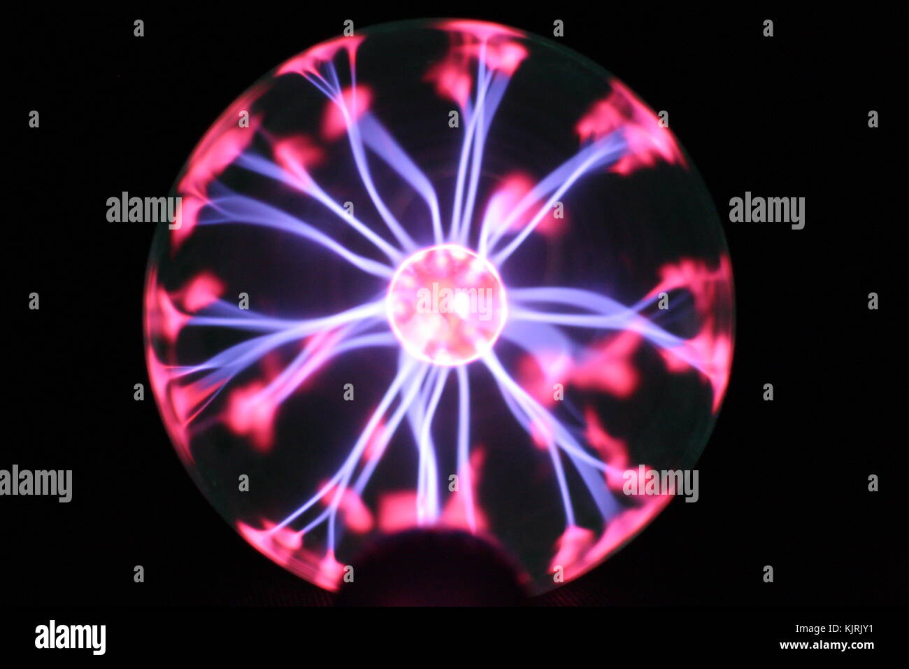 Plasma globe or tesla ball lamp Stock Photo - Alamy