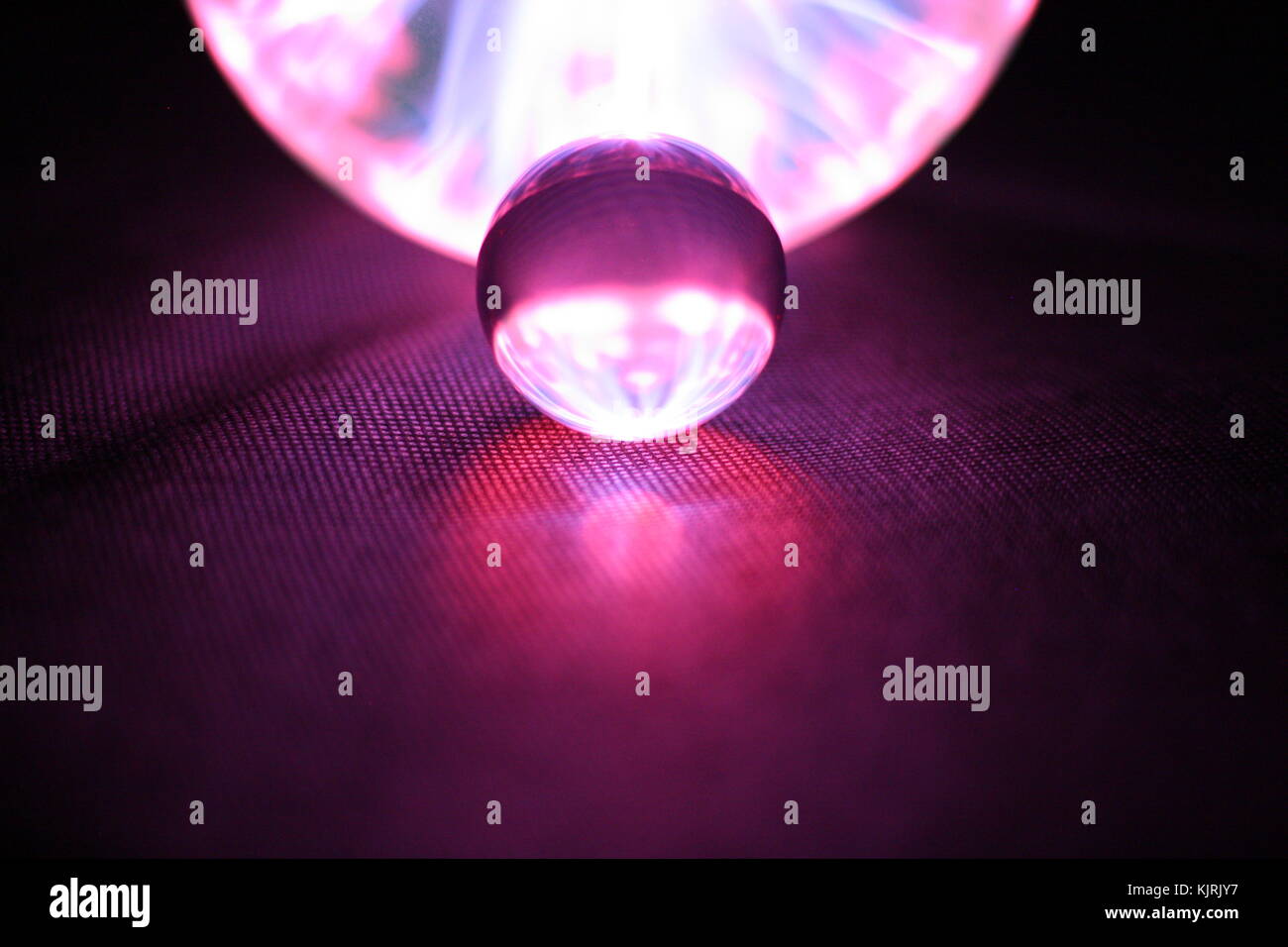 Plasma globe or tesla ball lamp Stock Photo - Alamy