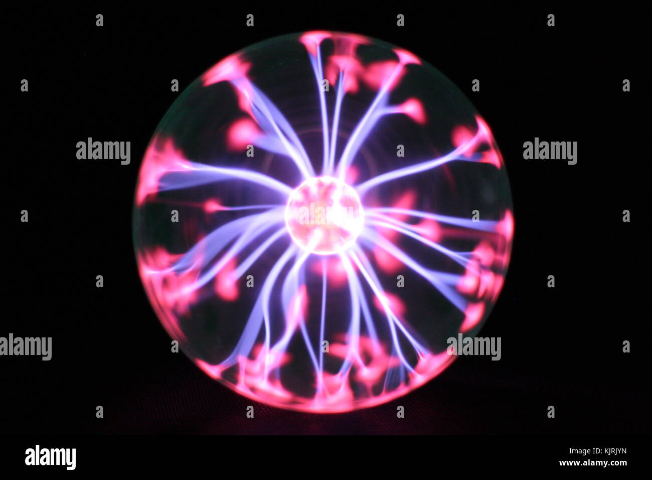 Plasma globe or tesla ball lamp Stock Photo - Alamy