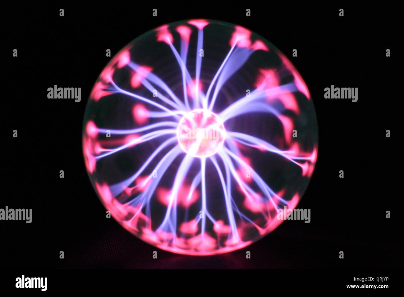 Plasma globe or tesla ball lamp Stock Photo - Alamy