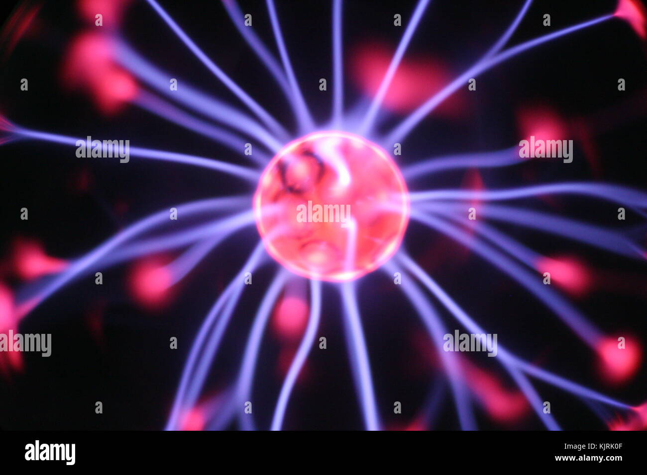 Plasma globe or tesla ball lamp Stock Photo - Alamy