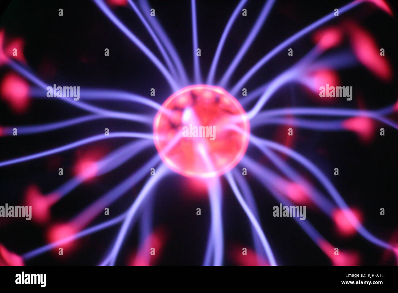 Plasma globe or tesla ball lamp Stock Photo - Alamy